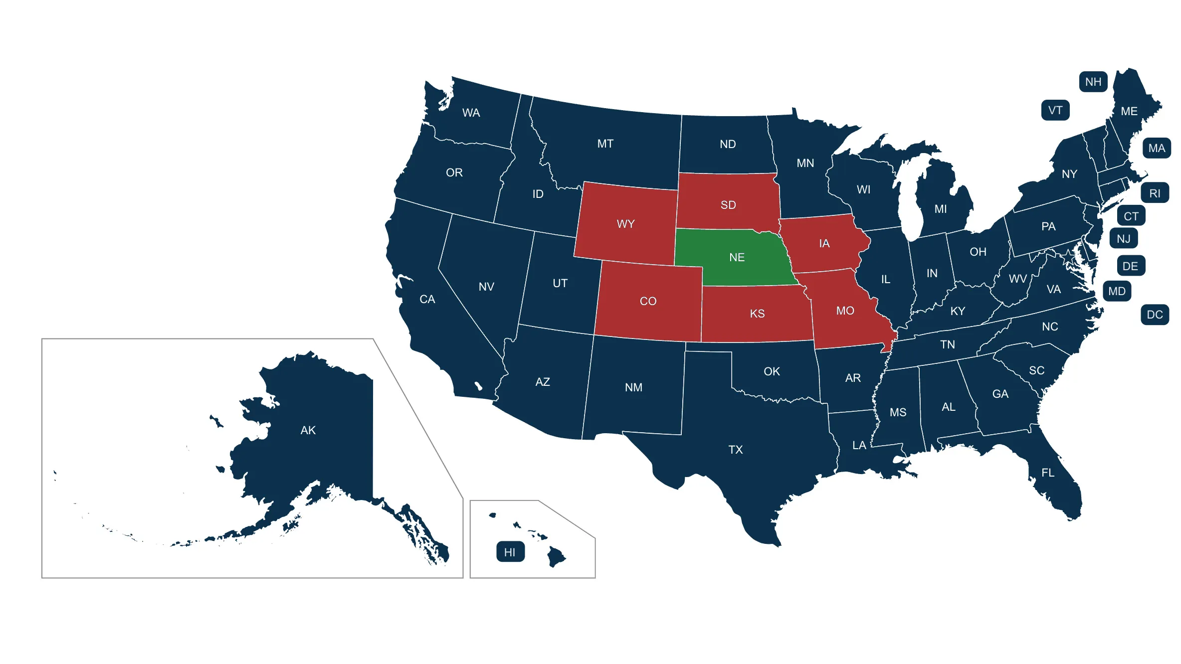 Nebraska Borders: What States and Rivers Border Nebraska?
