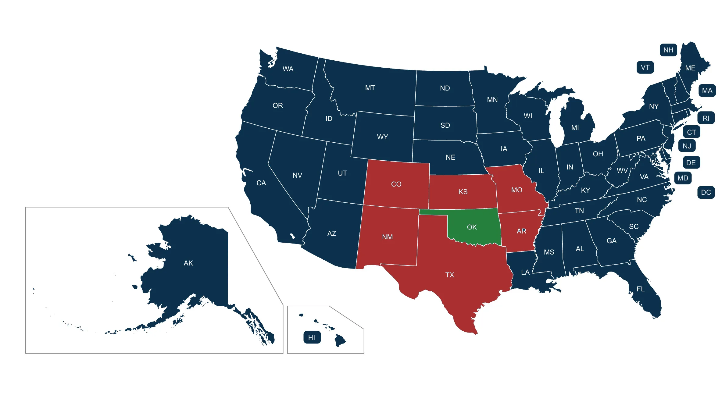 Oklahoma Borders: What States and Rivers Border Oklahoma?