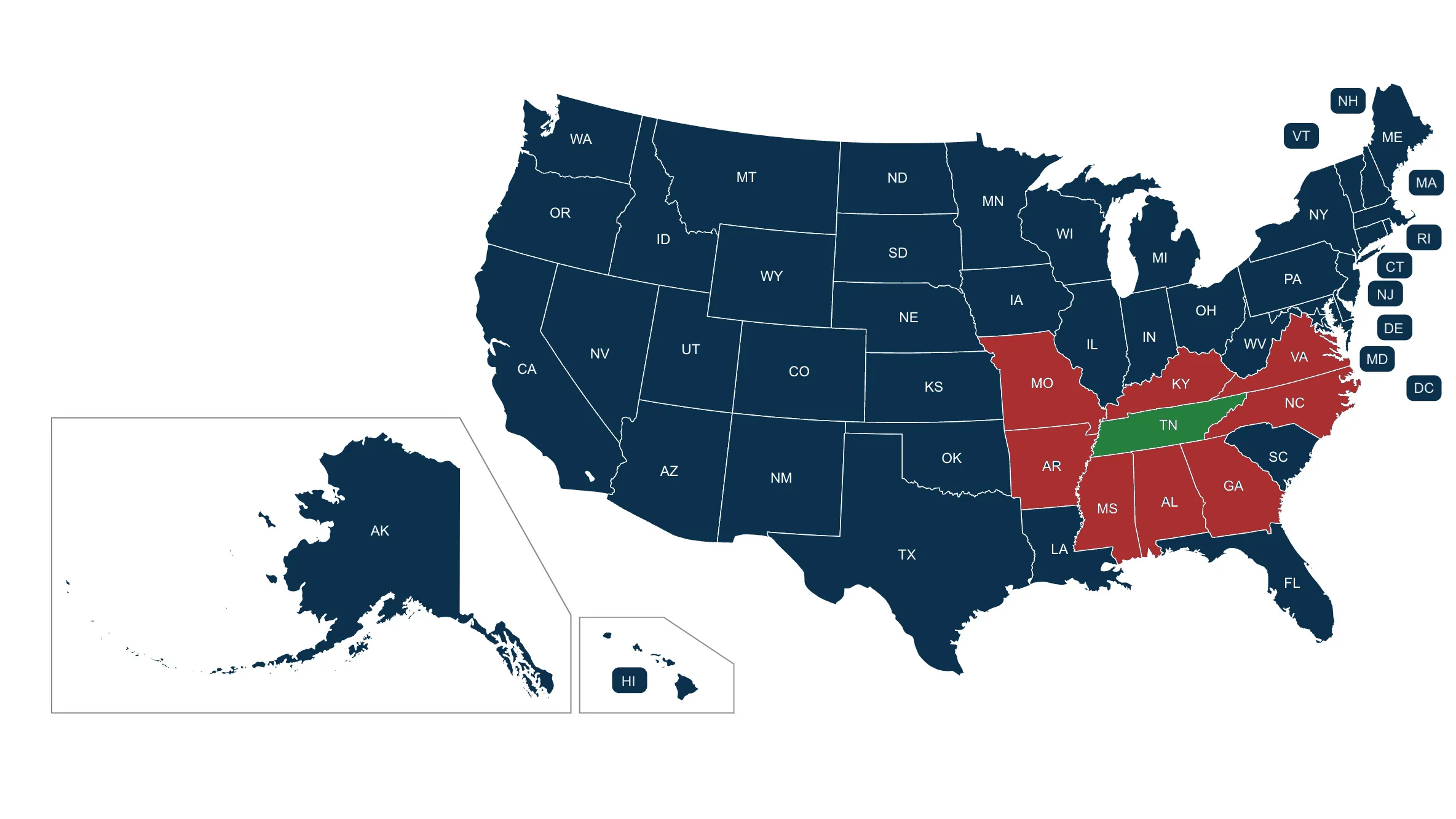 Tennessee Borders: What 8 States Border Tennessee?